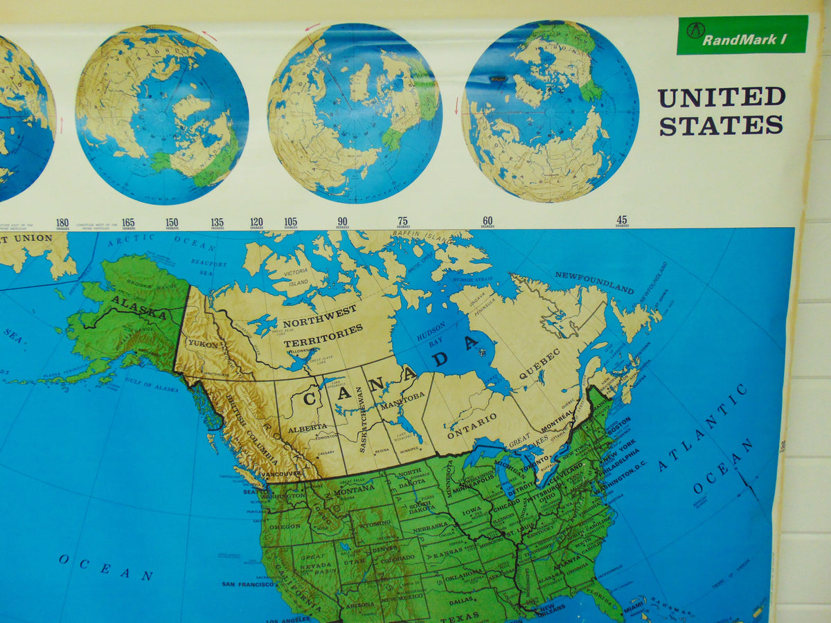 Large Wall Mount Roll-Up Map | Lavender & Birch